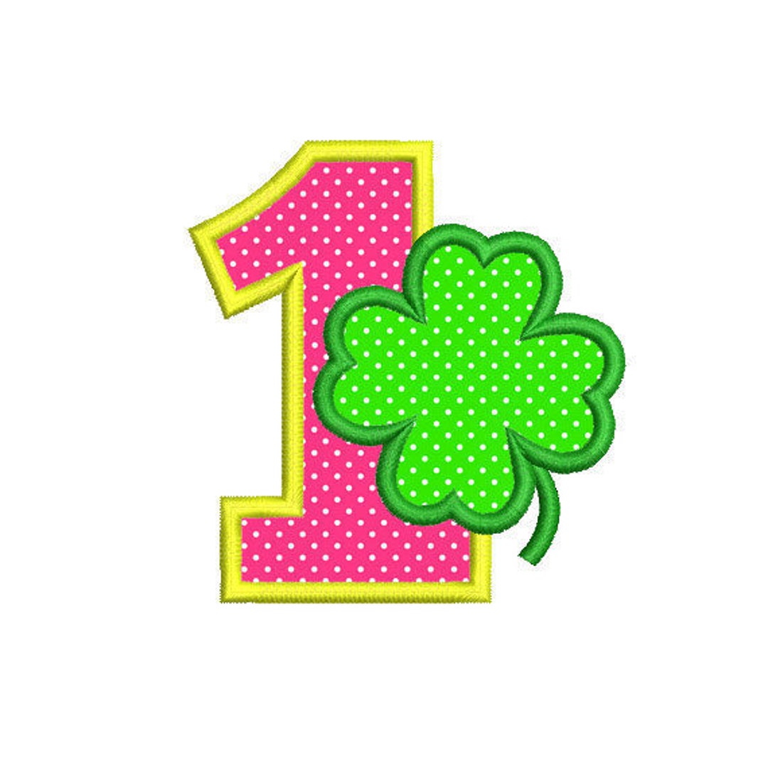Clover 4 Leaf Applique Embroidery Design. St.patrick's Clover Design ...