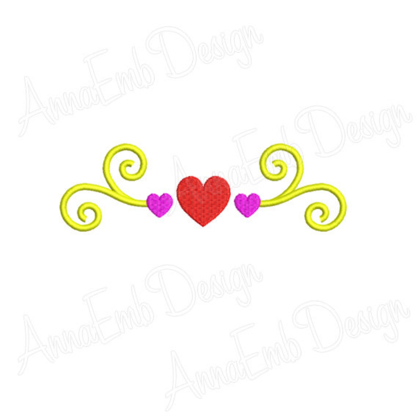 Heart Border Embroidery Design. Machine Embroidery. Wedding | Etsy