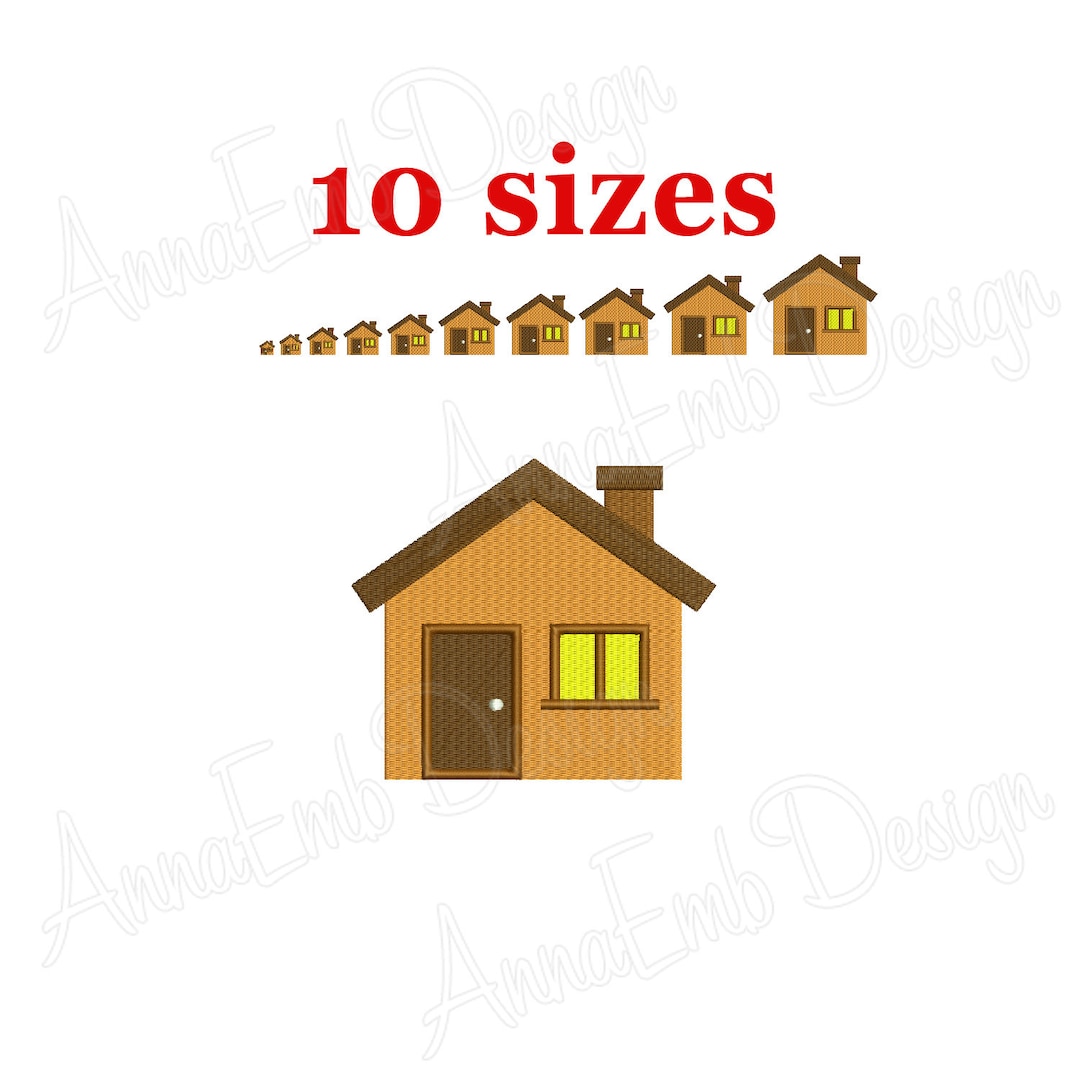 House Embroidery Design. House Design. Mini House. Machine Embroidery ...