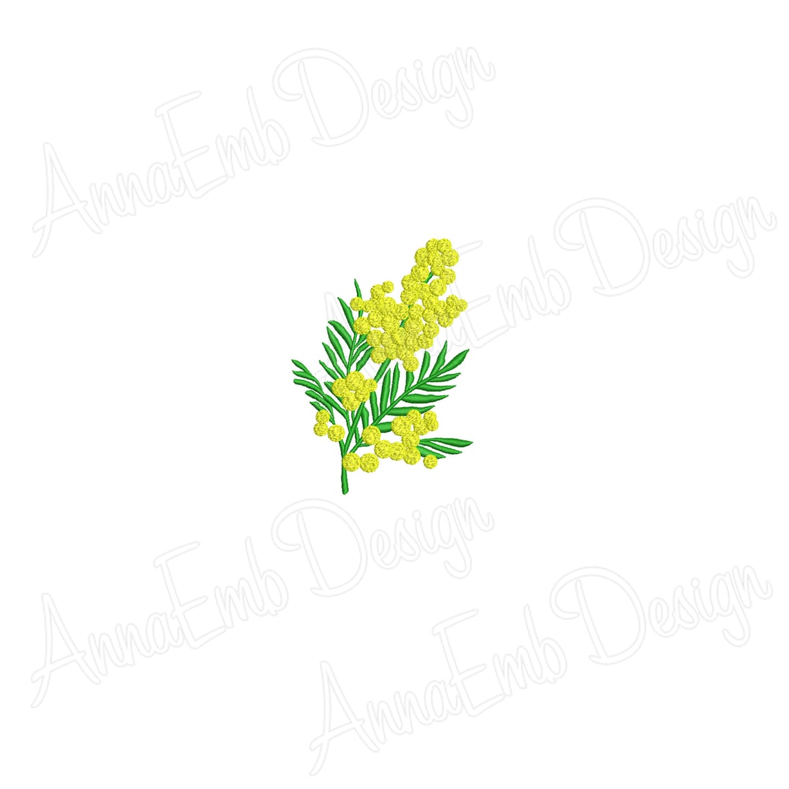Mimosa Embroidery Design. Mimosa Flower Embroidery Design. Machine ...