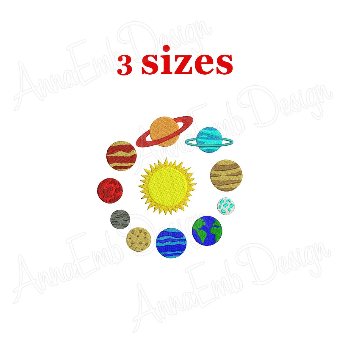 Planet Embroidery Design. Planet Mini Embroidery. Planet Silhouette ...