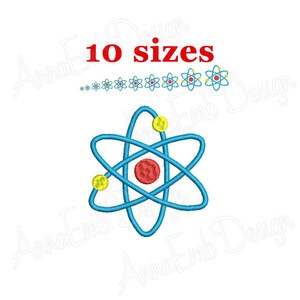 Atom Embroidery Design. Atom Mini. Atom Silhouette. Atom Symbol ...