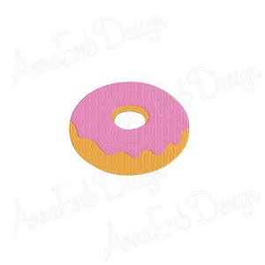 Donut Embroidery Design. Donut Silhouette. Machine Embroidery Design ...