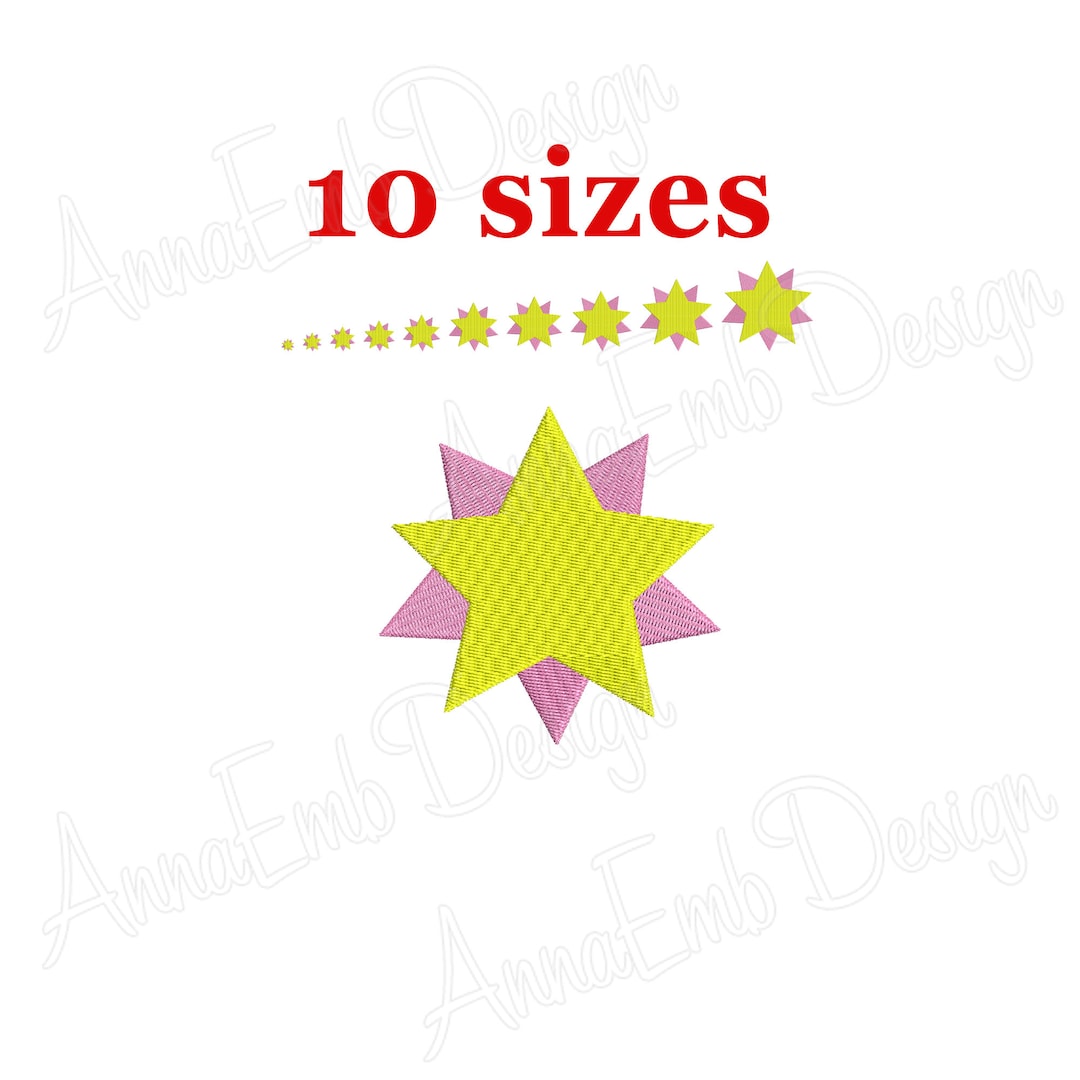 Star Embroidery Design. Star Fill Design. Embroidery Pattern. Mini Star ...