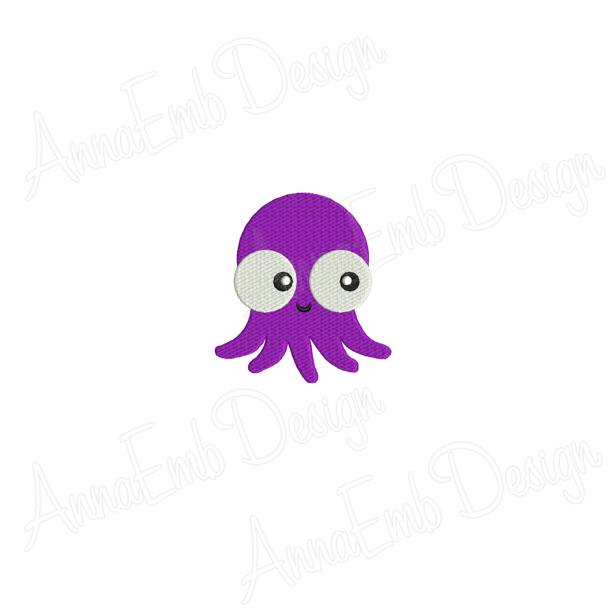 Octopus Embroidery design. Octopus Silhouette. Octopus mini | Etsy