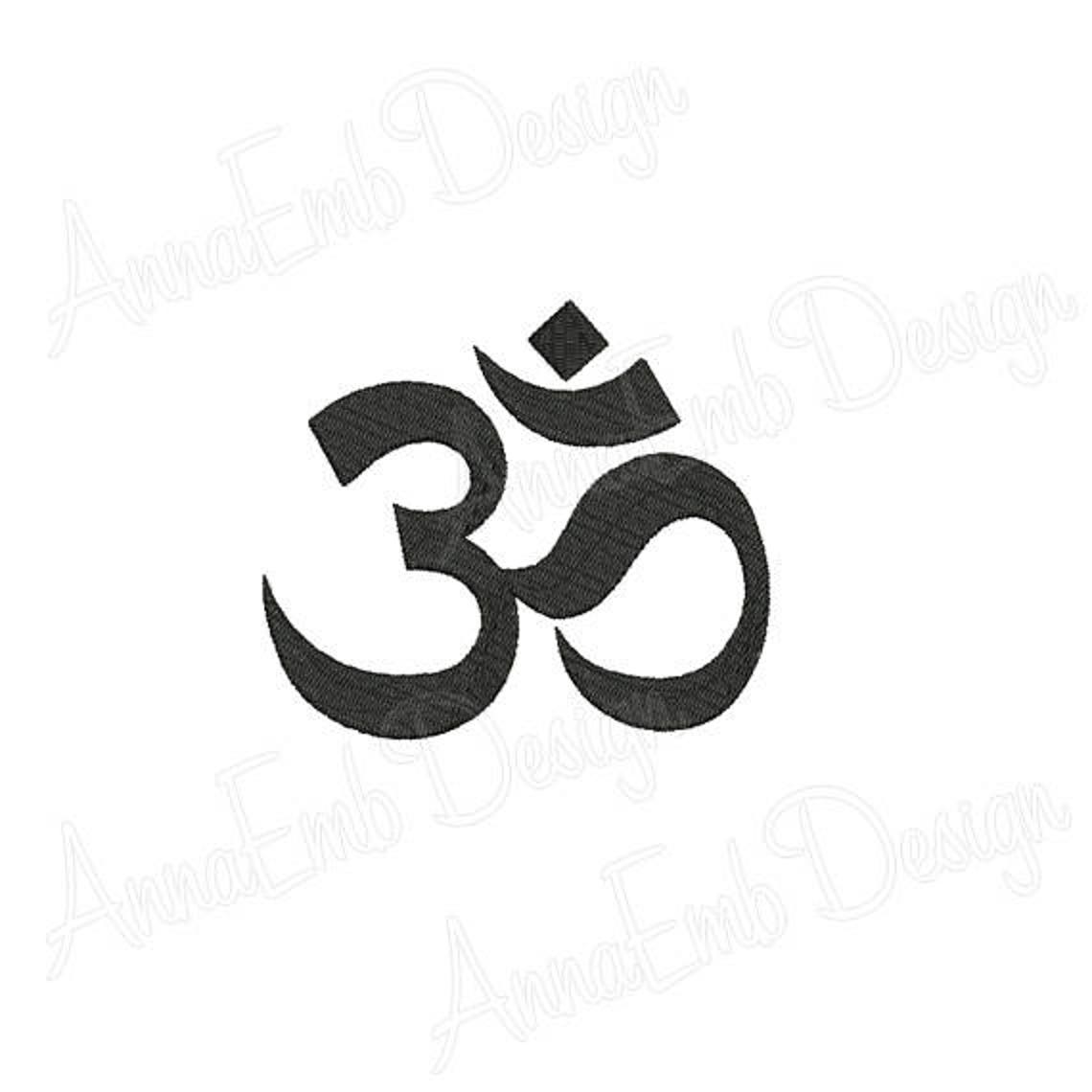 Om Symbol Embroidery Design. Om Symbol Mini Embroidery. Ohm | Etsy