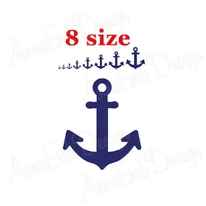 Anchor Embroidery Design. Mini Anchor Design. Anchor Silhouette. Summer ...