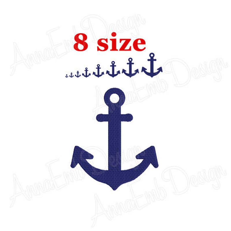 Anchor Embroidery Design - Etsy