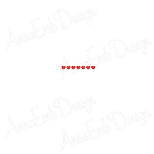 Hearts Border Embroidery Design. Heart Line. Heart Embroidery Design ...