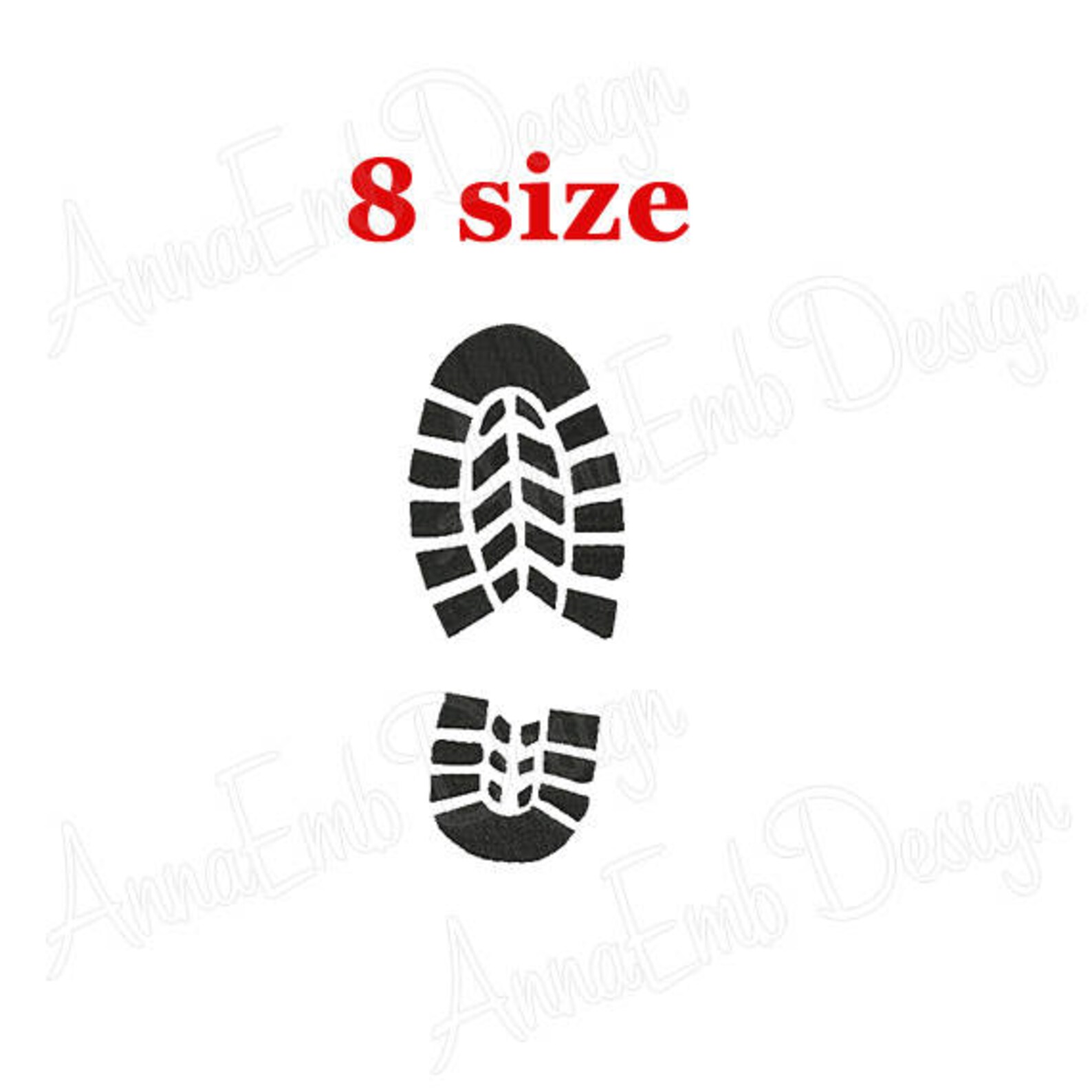 Shoe Prints Embroidery Design. Shoe Prints Silhouette. Mini Shoe Prints ...