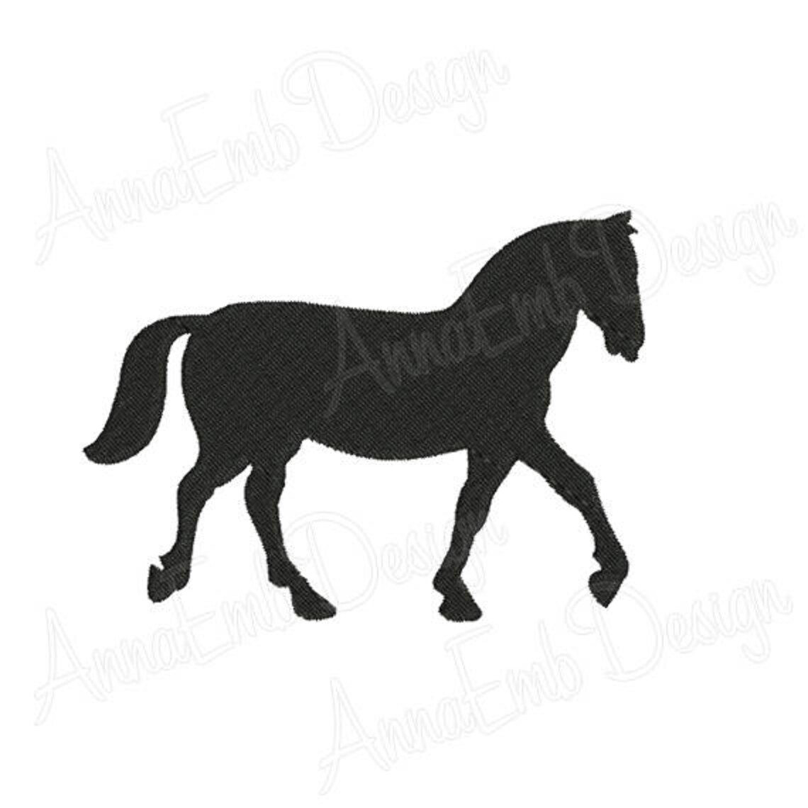 Horse Embroidery Design. Horse Silhouette. Machine Embroidery - Etsy