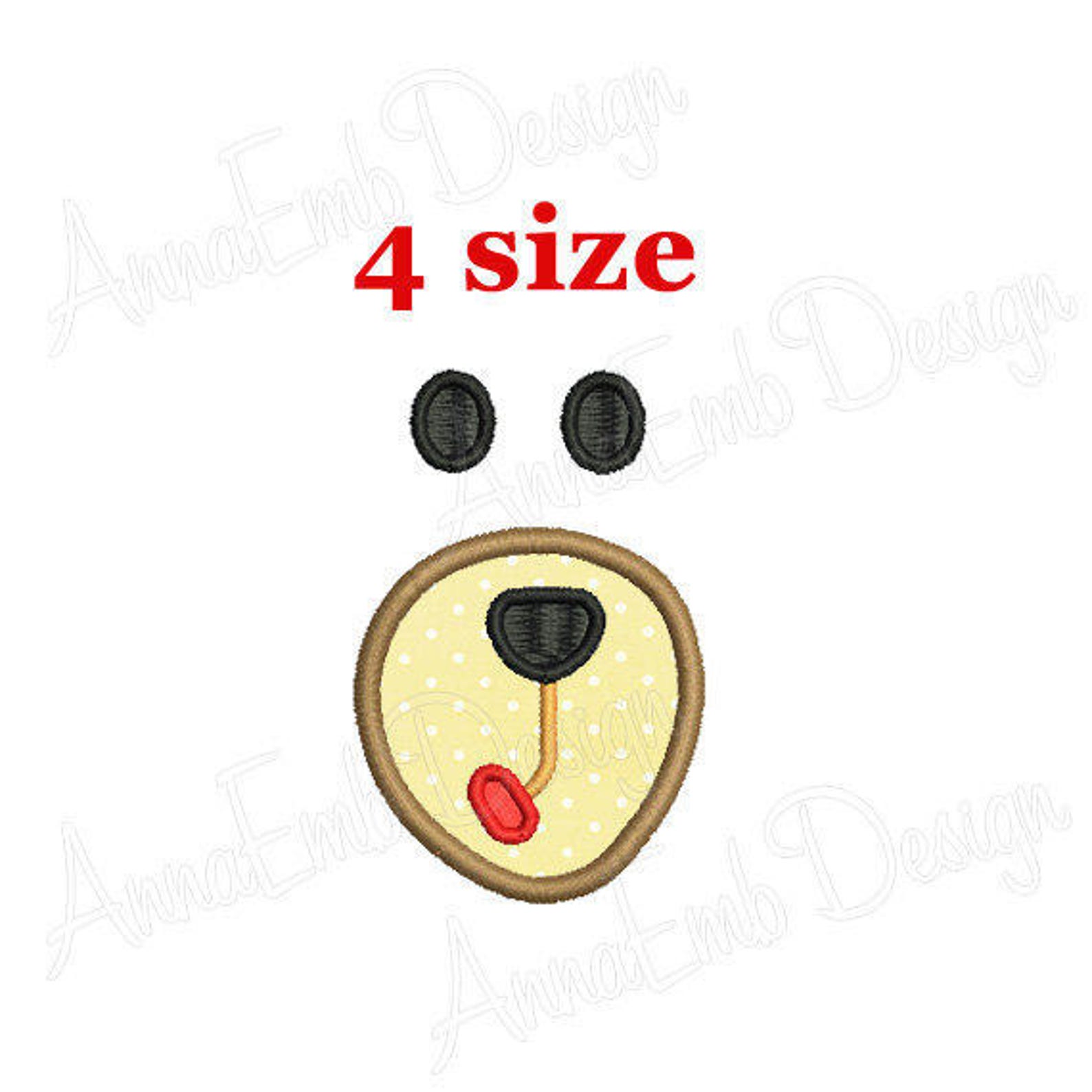 Face Embroidery Design. Face Applique Machine Embroidery - Etsy