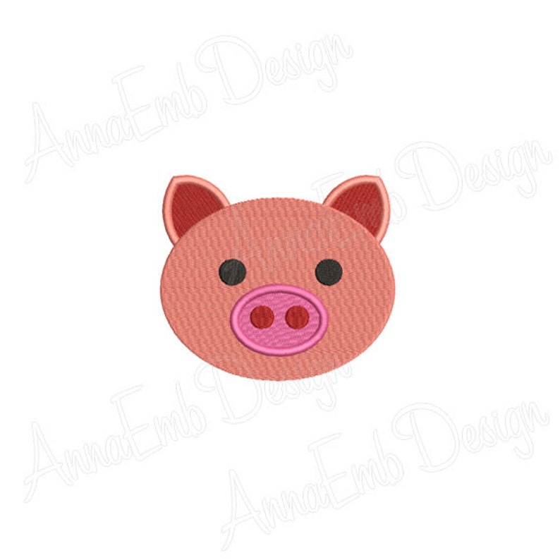 Pig Embroidery Design. Pig Mini Embroidery. Pig Design. Farm | Etsy