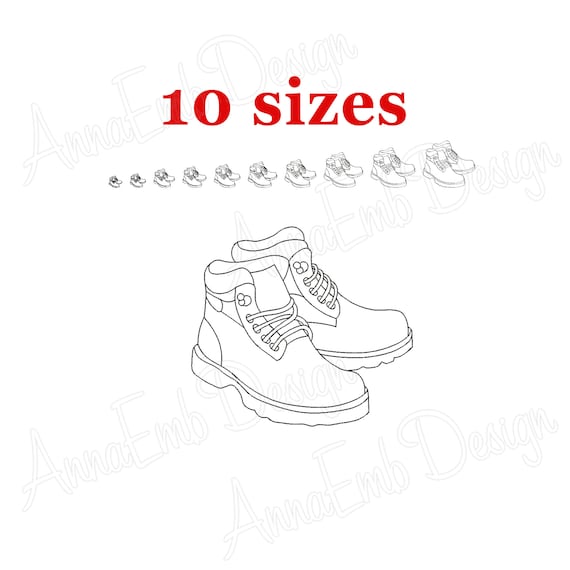 Boots Embroidery Design. Garden Boots. Combat Boots. Machine - Etsy