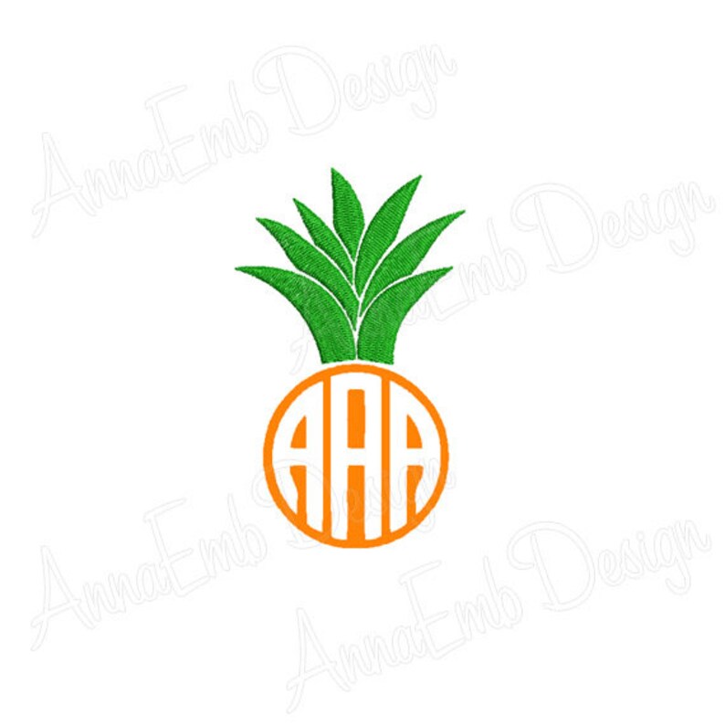 Pineapple Embroidery Design. Pineapple Monogram. Pineapple - Etsy