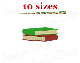 Stack of Books Machine Embroidery Design - Etsy
