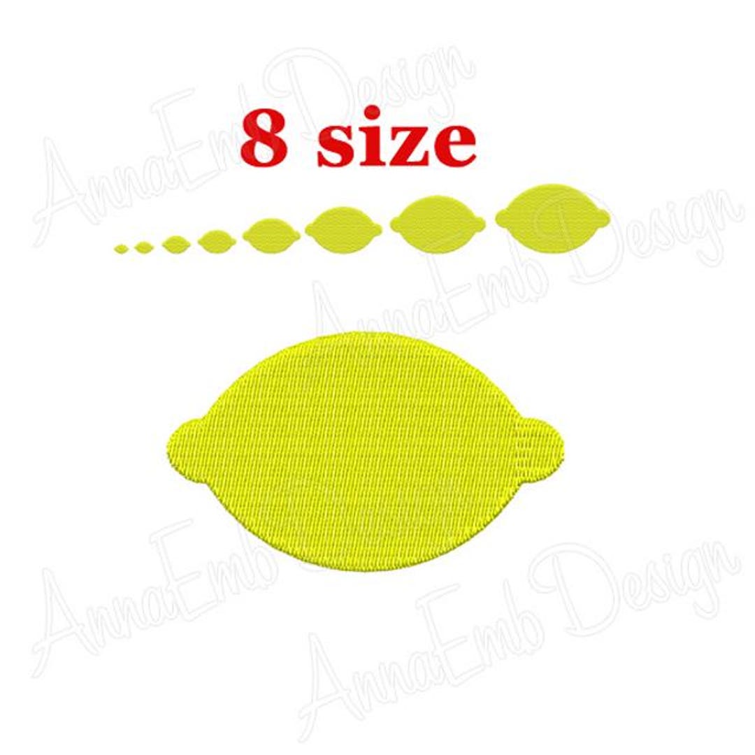 Lemon Embroidery Design. Lemon Mini Embroidery. Fruit Embroidery Design ...