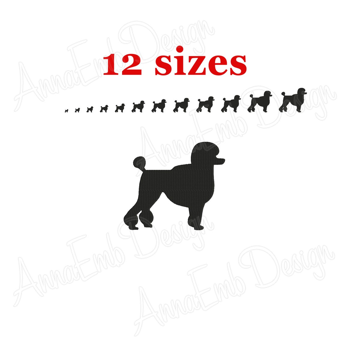 Poodle Embroidery Design. Machine Embroidery Design. Poodle - Etsy