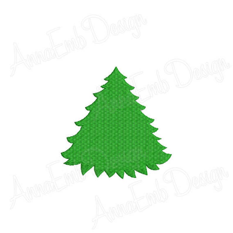 Christmas Tree Embroidery Design. Tree mini. Tree Silhouette. | Etsy