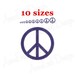 Peace Sign Embroidery Design. Mini Peace Sign. Peace Sign Silhouette ...