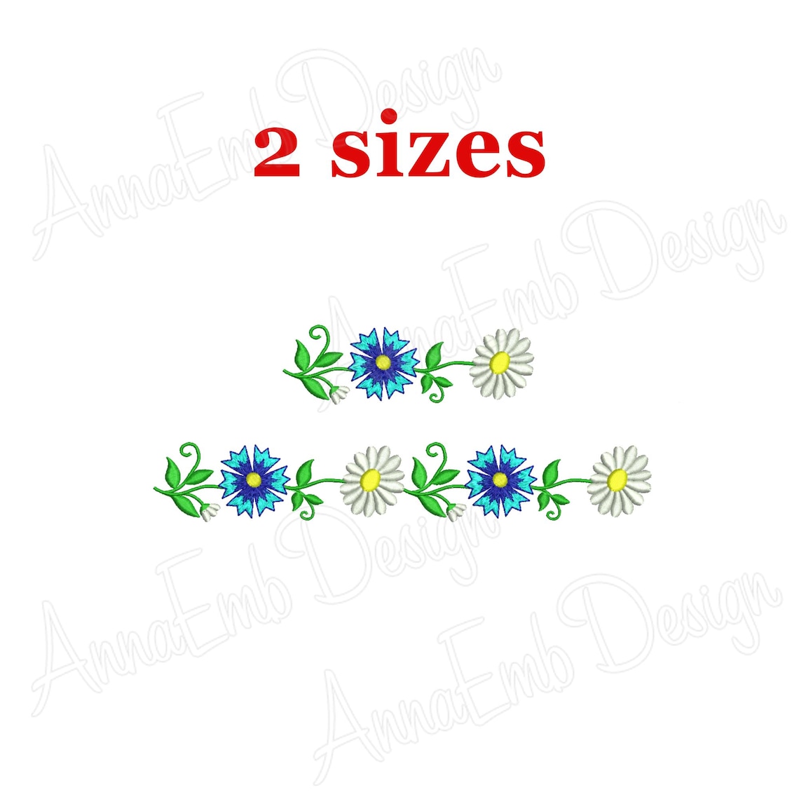 Flower Embroidery Design. Flower Border Embroidery Design. Floral ...