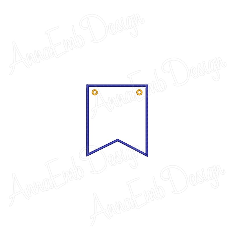 Banner Embroidery Design. Banner Applique Embroidery Design. - Etsy