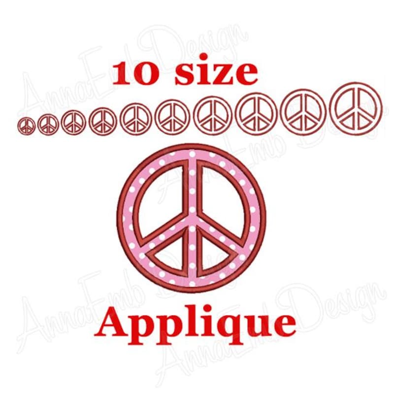 Peace Sign Applique - Etsy