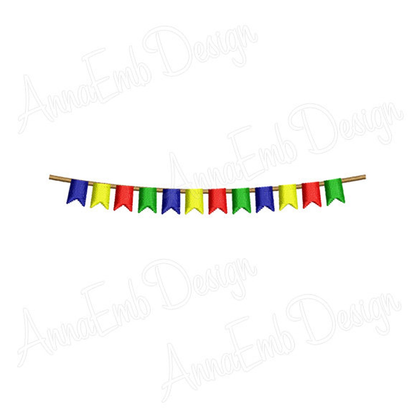 Garland Embroidery Design. Garland Silhouette. Machine | Etsy