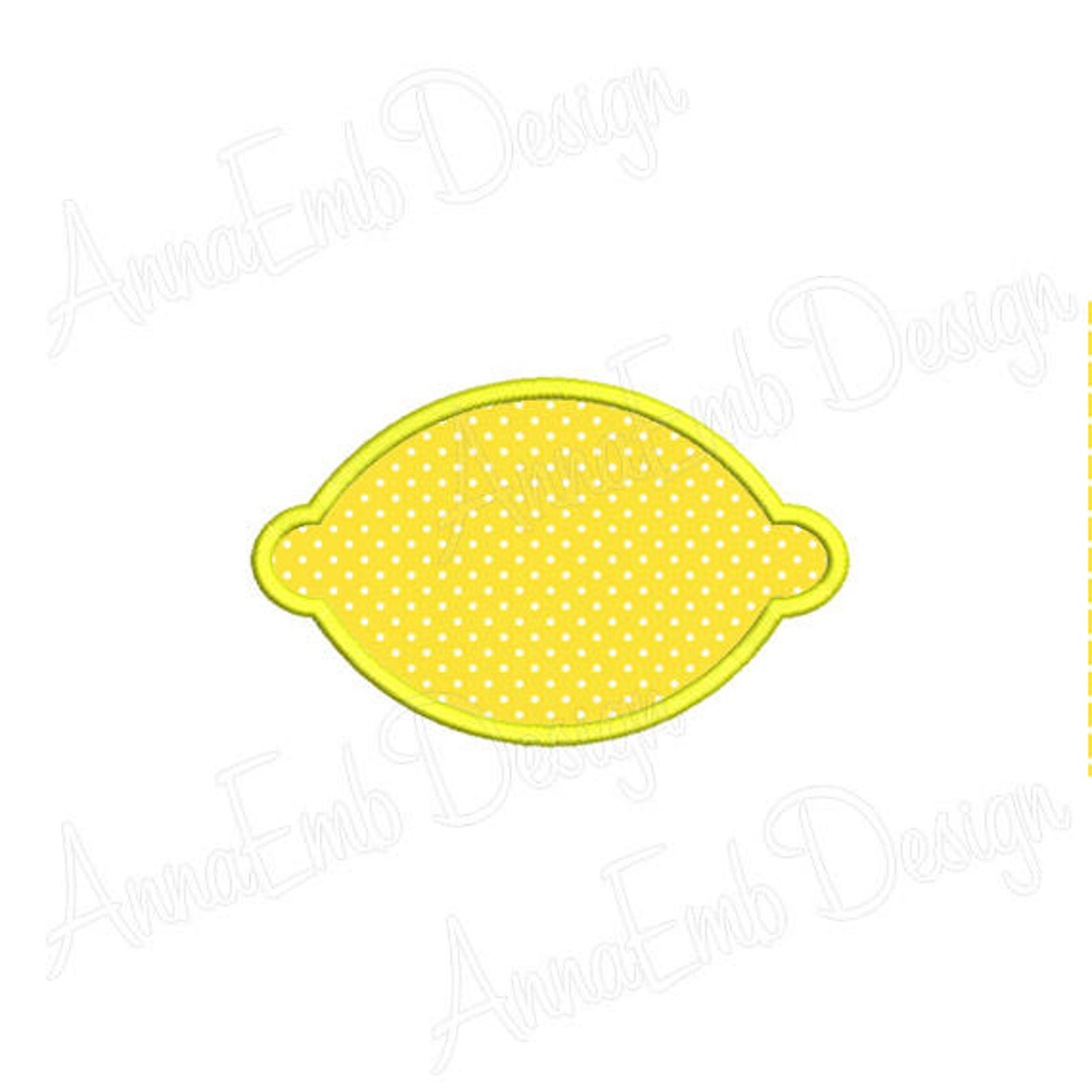 Lemon Applique Embroidery Design. Lemon Mini. Lemon - Etsy