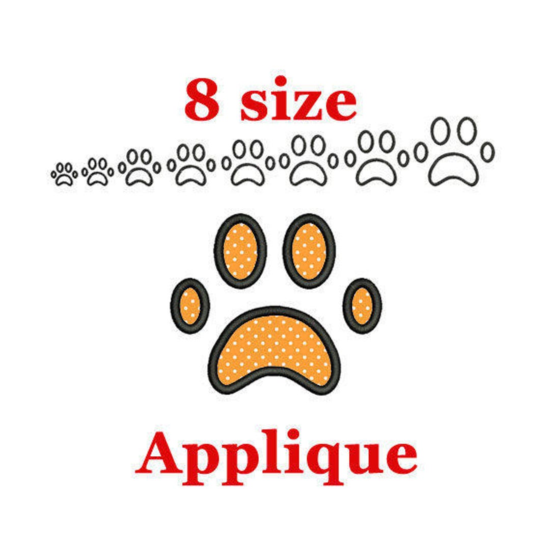 Paw Print Applique Design. Paw Embroidery Design. Animal Applique ...