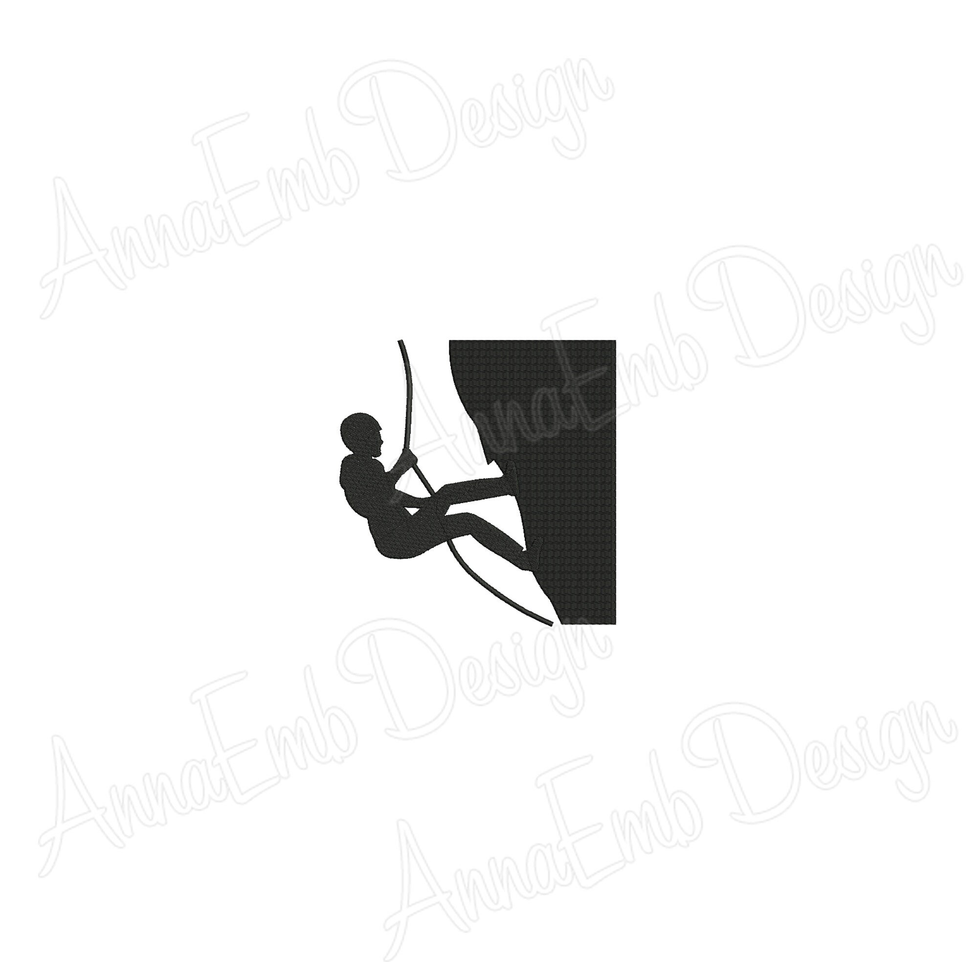 Rock Climber Embroidery Design. Climber Silhouette. Climber Mini ...