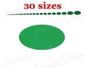Oval Embroidery Design. Machine Embroidery Design. Mini Oval - Etsy
