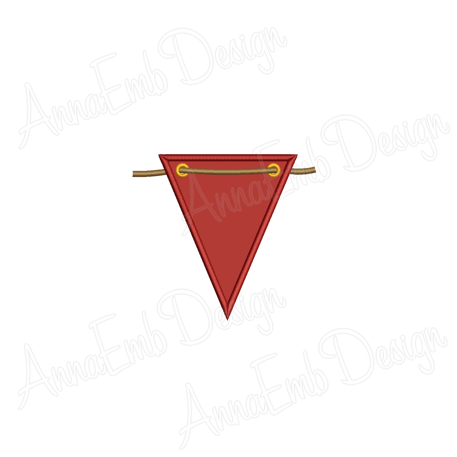 Triangle Banner Embroidery Design. Triangle Applique Embroidery Design ...