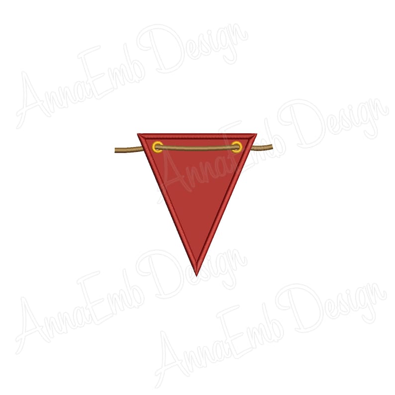 Triangle Banner Embroidery Design. Triangle Applique Embroidery Design ...