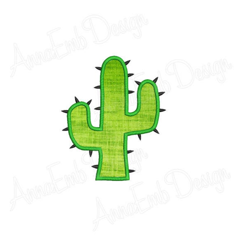 Cactus Applique Embroidery Design. Cactus Embroidery Design. - Etsy