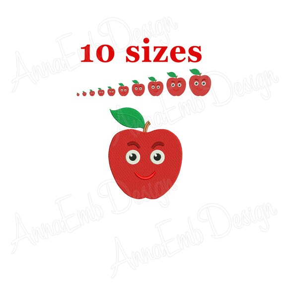 Apple Embroidery Design. Apple Mini Embroidery. Fruit - Etsy