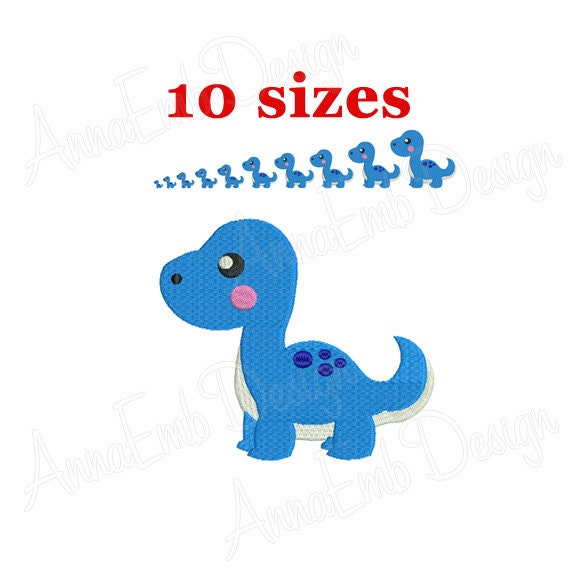 Baby Dinosaur embroidery design. Dinosaur embroidery design. | Etsy