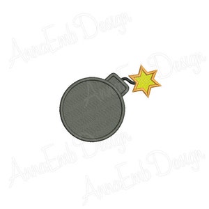 Bomb Embroidery Design. Bomb Silhouette Embroidery. Bomb Design. Mini ...