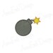 Bomb Embroidery Design. Bomb Silhouette Embroidery. Bomb Design. Mini ...