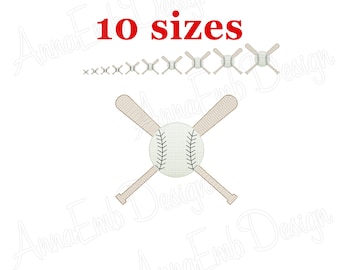 Baseball Sketch Embroidery Design. Mini Baseball Bat. Baseball Bat ...