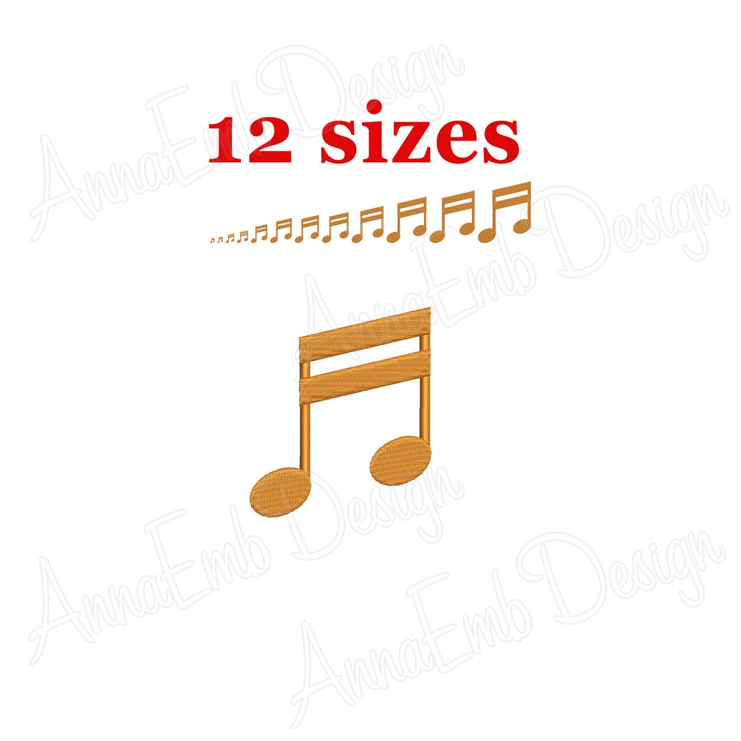Music Note Embroidery Design. Machine Embroidery Design. Music Note ...