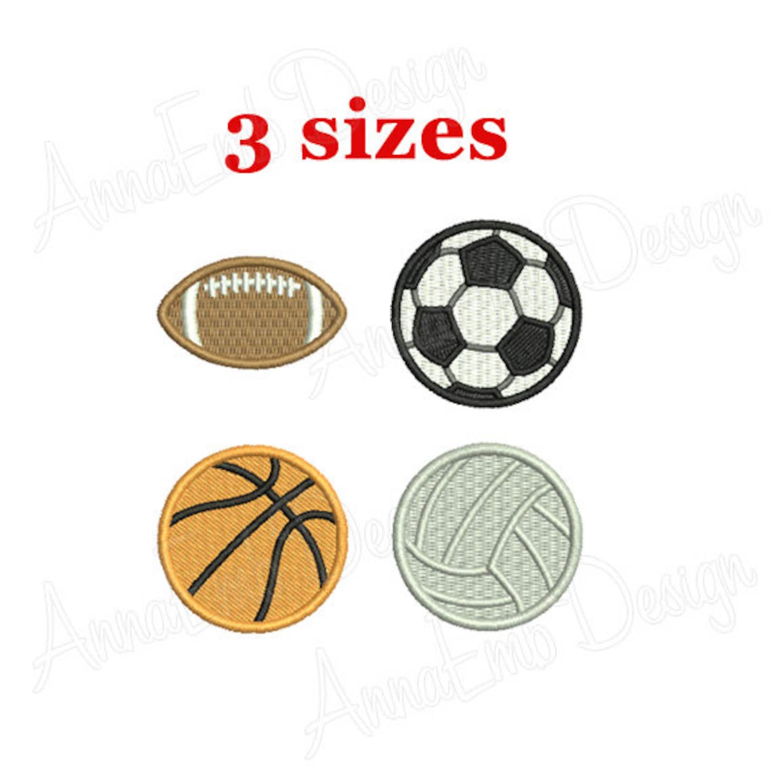 Mini Ball Embroidery Design. Mini Basketball. Mini Football. Mini ...