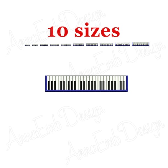 Piano Keyboard Embroidery Design. Machine Embroidery Design. - Etsy
