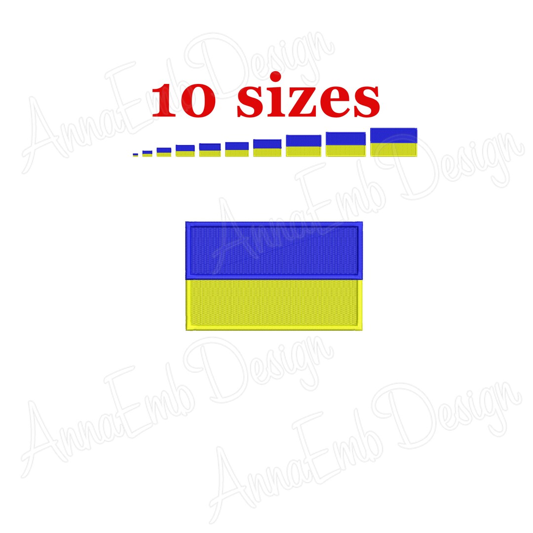 Ukraine Flag Embroidery Design. Ukraine Country. Machine Embroidery ...