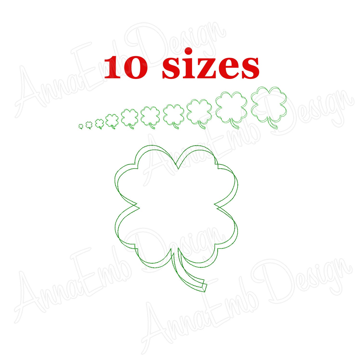 Clover Embroidery Design. Shamrock design. St.Patrick's | Etsy