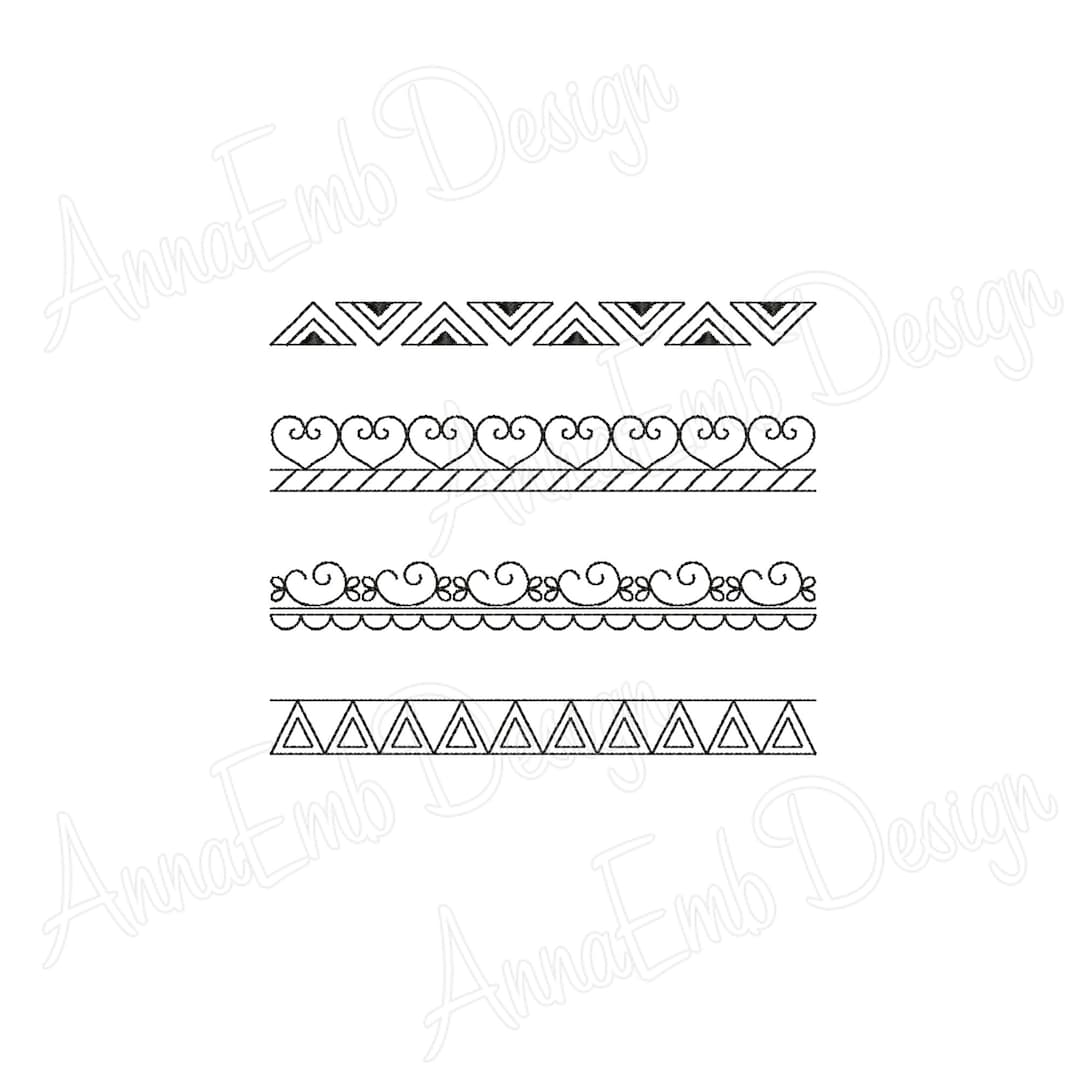 Border Embroidery Design. Machine Embroidery. Decor Borders. Line ...