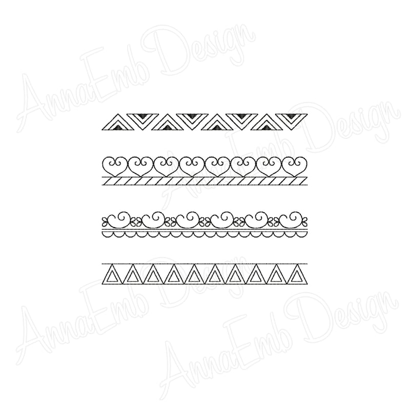 Border Embroidery Design. Machine Embroidery. Decor Borders. Line ...