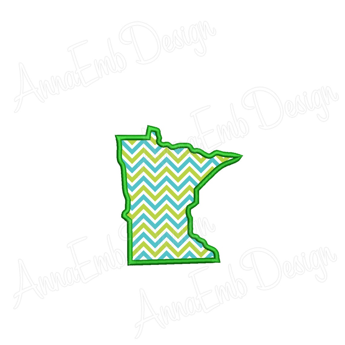 Minnesota State Applique Embroidery Design. Minnesota | Etsy