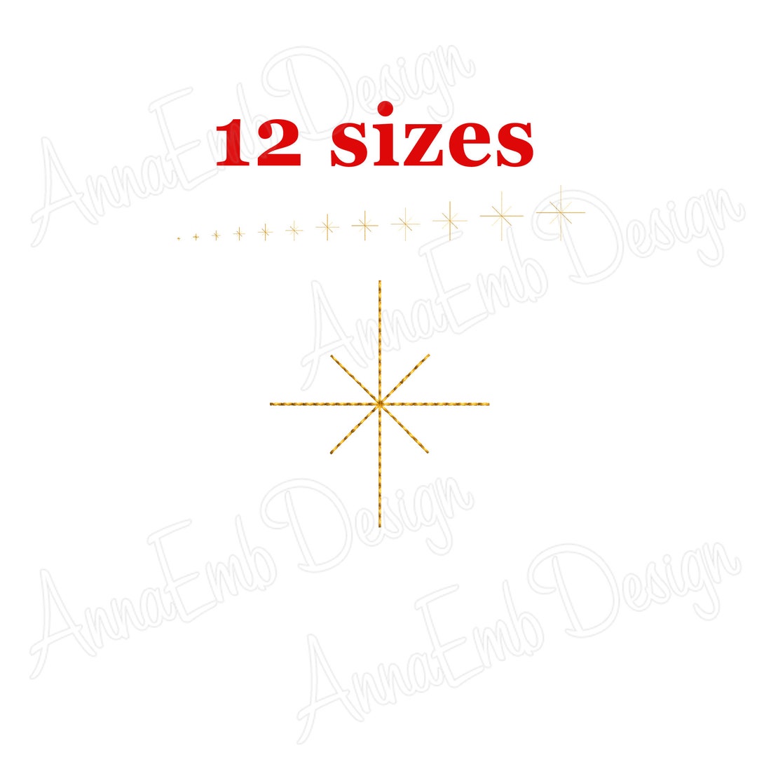 Star Embroidery Design. Machine Embroidery Design. Mini Star Embroidery ...