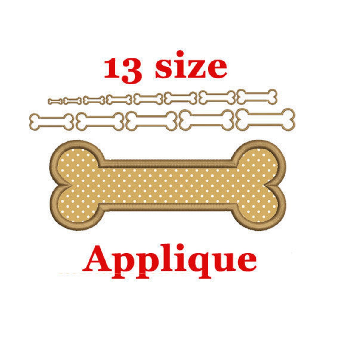 Dog Bone Applique Design. Dog Bone Embroidery. Bone Applique - Etsy